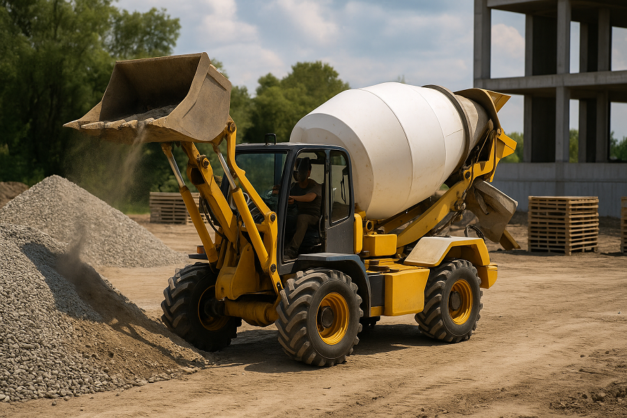 Cara Kerja Self Loading Concrete Mixer di Proyek Konstruksi Modern